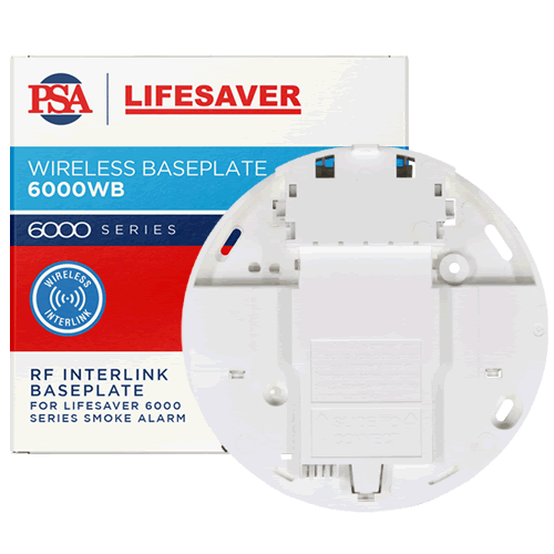 PSA Wireless RF Interlink Baseplate for Lifesaver 6000 Smoke Alarms - – PCA Electrical Supplies