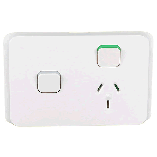 Clipsal Iconic Single Powerpoint Extra Switch 10A - 3015XAVW – PCA ...