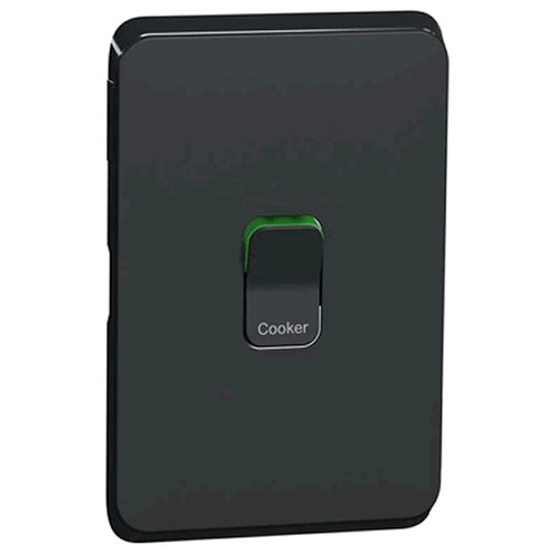 Clipsal Iconic Cooking Appliance Isolator Skin Black - 3041/45CXB – PCA ...