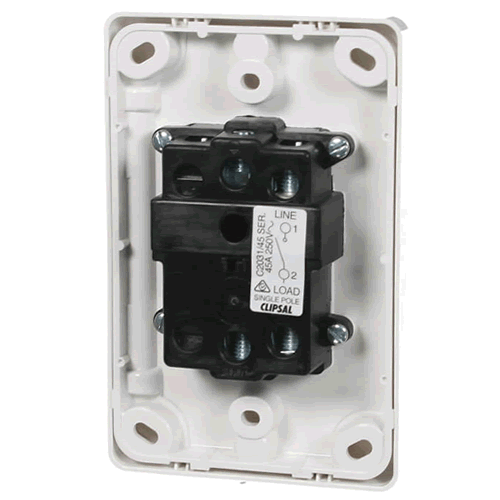 Clipsal Classic Stove Isolator 1 Pole 45A 250V - C2031/45WE – PCA ...