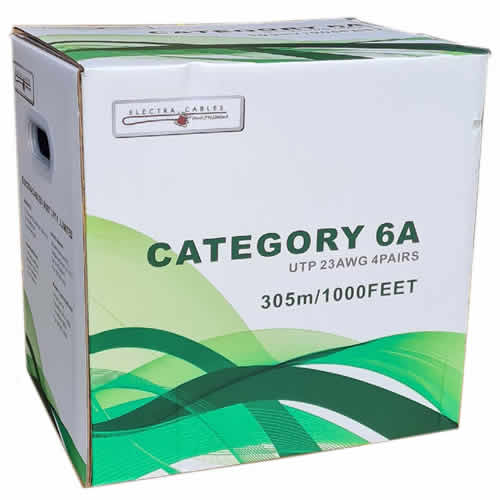 CAT6A U/UTP 23AWG x 4P, LSZH Jacket Lan Data Cable, 305mtr - CAT6ABOXB ...
