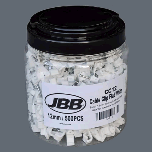 2.5mm Twin & Earth Flat Cable Clips 500PK - CC12 – PCA Electrical Supplies