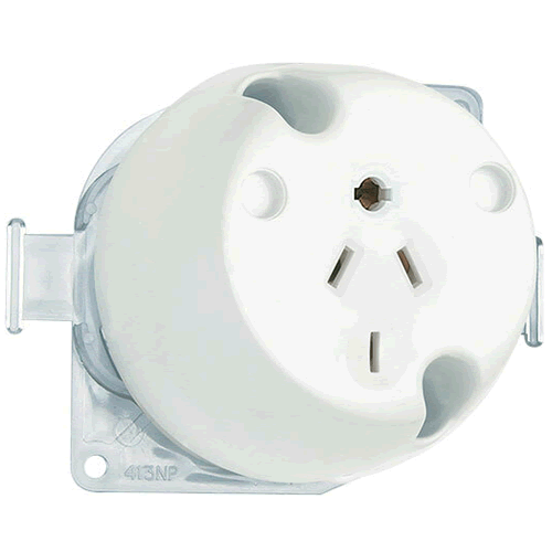 CLIPSAL 4 Pin 10A Surface Socket - 4134P – PCA Electrical Supplies