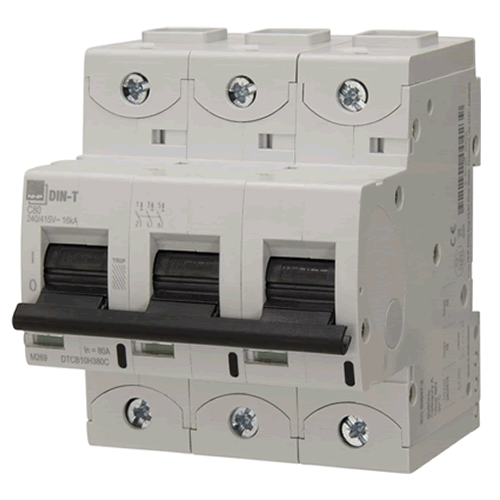 NHP DIN-T MCB 10H 3P 100A C Curve - DTMH3100C – PCA Electrical Supplies