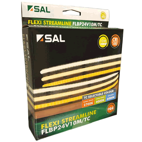 SAL Flexi Streamline 24V CRI90 10Mtr LED Strip Kit CCT - FLBP24V10M/TC ...