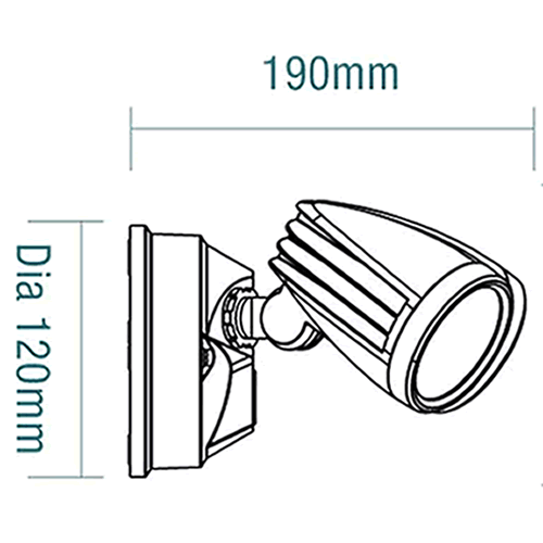 Martec Fortress II Single Exterior LED Light 15W CCT Black - MLXF3451M ...