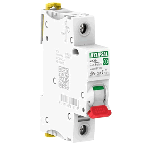 CLIPSAL MAX9 Main Switch 1P 100A 240V - MX9MS1100 – PCA Electrical Supplies