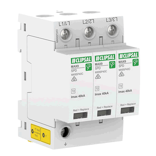 CLIPSAL MAX9 SPD 3P 40KA Surge Protection Device - MX9SP340 – PCA ...