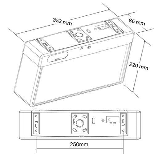 Elumen 24M LED Emergency Exit Sign - MANLY-EM – PCA Electrical Supplies