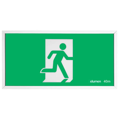 Elumen Jumbo 40M Emergency Exit Sign - MILE40-EM – PCA Electrical Supplies