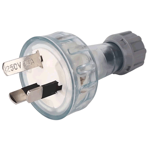 3 Pin 10A Male Plug Clear - PT10 – PCA Electrical Supplies
