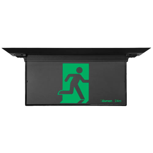 Elumen LED Recessed Emergency Blade Exit Sign Black - PALM-EM-BK – PCA ...