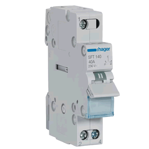 Hager Changeover Switch 1P 40A - SFT140 – PCA Electrical Supplies