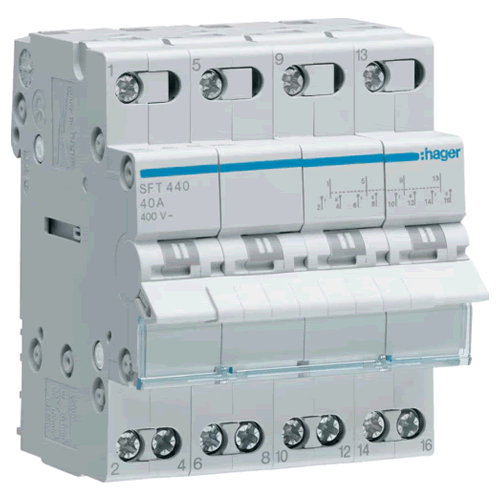 Hager Changeover Switch 4P 40A - SFT440 – PCA Electrical Supplies
