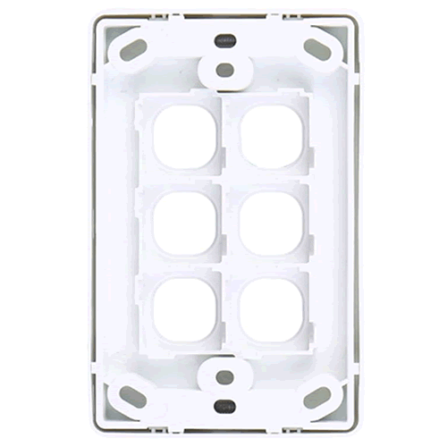 Classic Switch Grid Plate 6G White - SW06 – PCA Electrical Supplies