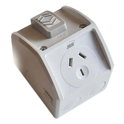 Weatherproof Single Powerpoint 10A IP53 - WP110 – PCA Electrical Supplies