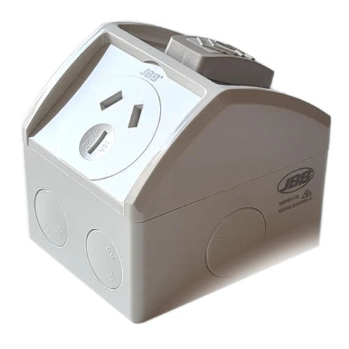 Weatherproof Single Powerpoint 15A IP53 - WP115 – PCA Electrical Supplies