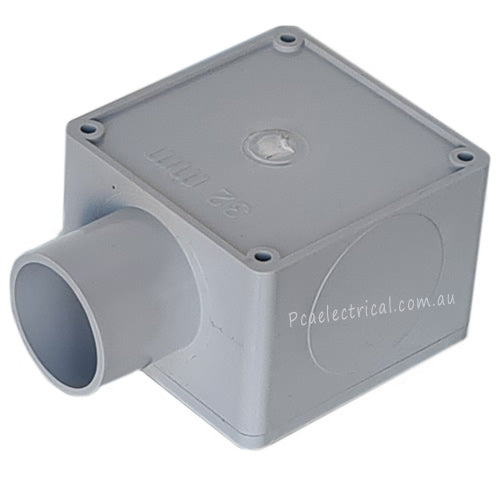 32mm 1 Way Square Junction Box - JS321 – PCA Electrical Supplies