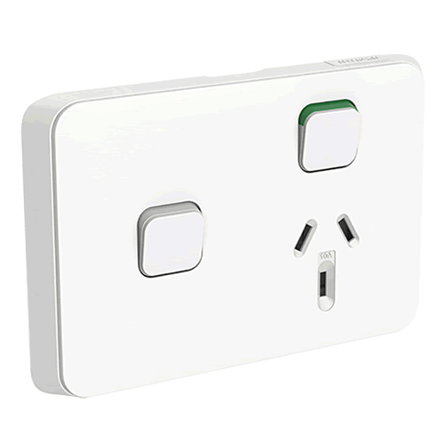 Clipsal Iconic Single Powerpoint + Extra Switch 10A - 3015XAVW – PCA ...
