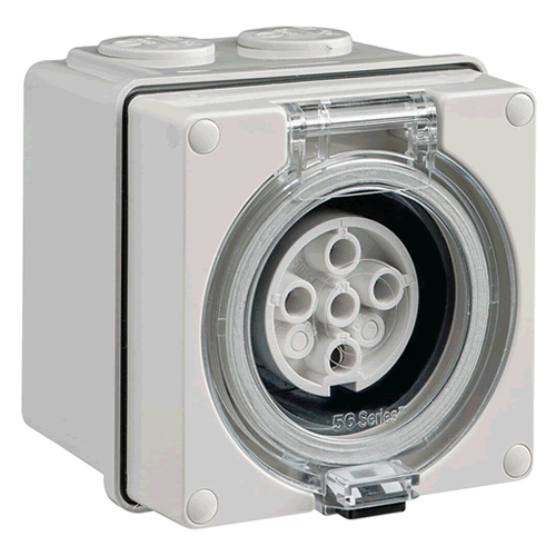 Clipsal Easy56 Round 5 Pin 10A 500V Socket - EY56SO510 – PCA Electrical ...
