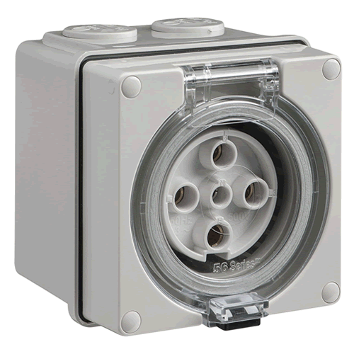 Clipsal Easy56 Round 5 Pin 32A 500V Socket - EY56SO532 – PCA Electrical ...