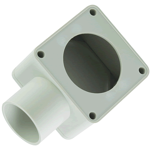 40mm 1 Way Square Junction Box - JS401 – PCA Electrical Supplies