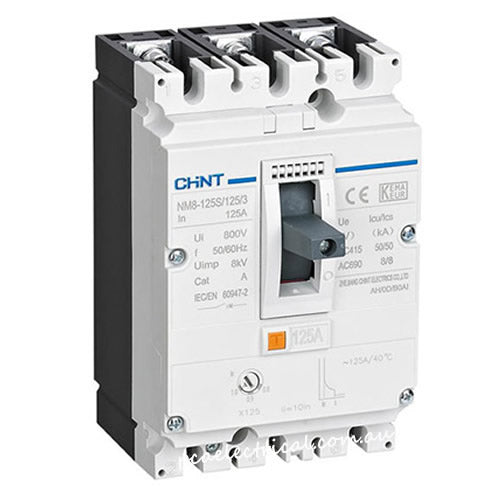 CHINT MCCB 3P 125A 50kA Moulded Case Circuit Breaker Adjustable - NM8 ...