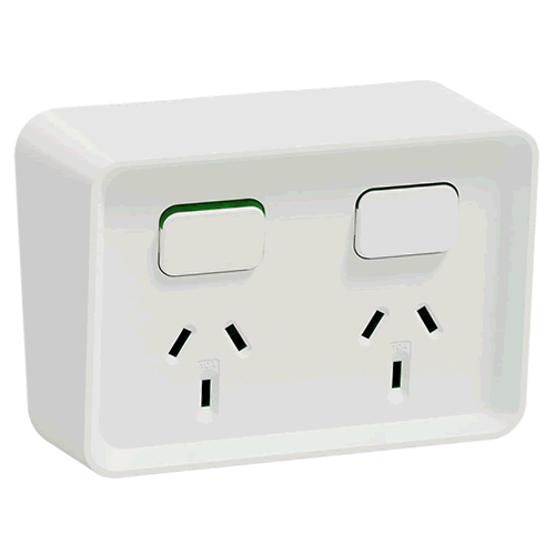 Clipsal Iconic Outdoor Double Powerpoint 10A - O3025XW – PCA Electrical ...