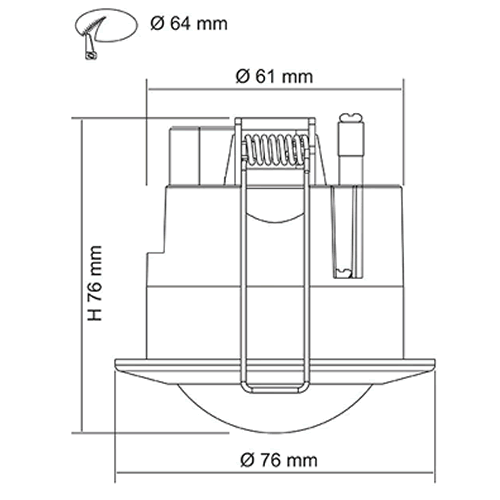 SAL Infrared Recessed Sensor Light 500W White - SMS804CR – PCA ...
