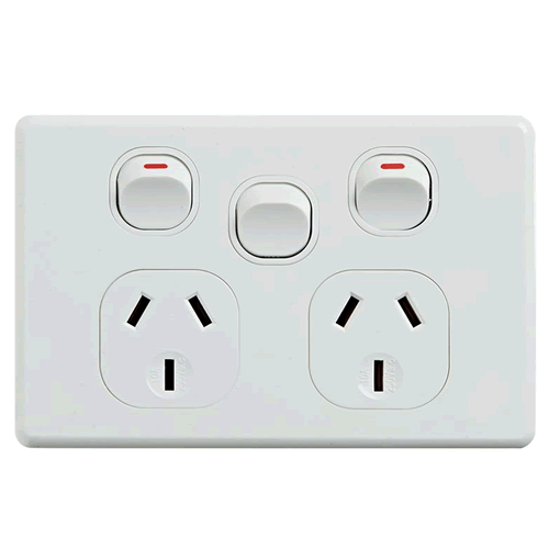 Classic Double Powerpoint With Extra Switch 10A 250V - GPO2X – PCA ...