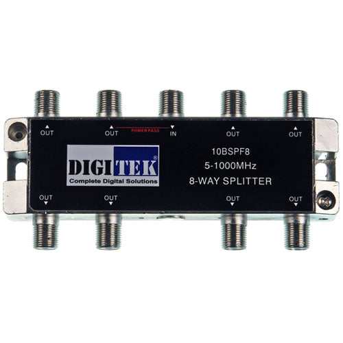 DigiTek 8Way Single Power Pass F-Type TV Splitter - 10BSPF8 – PCA ...